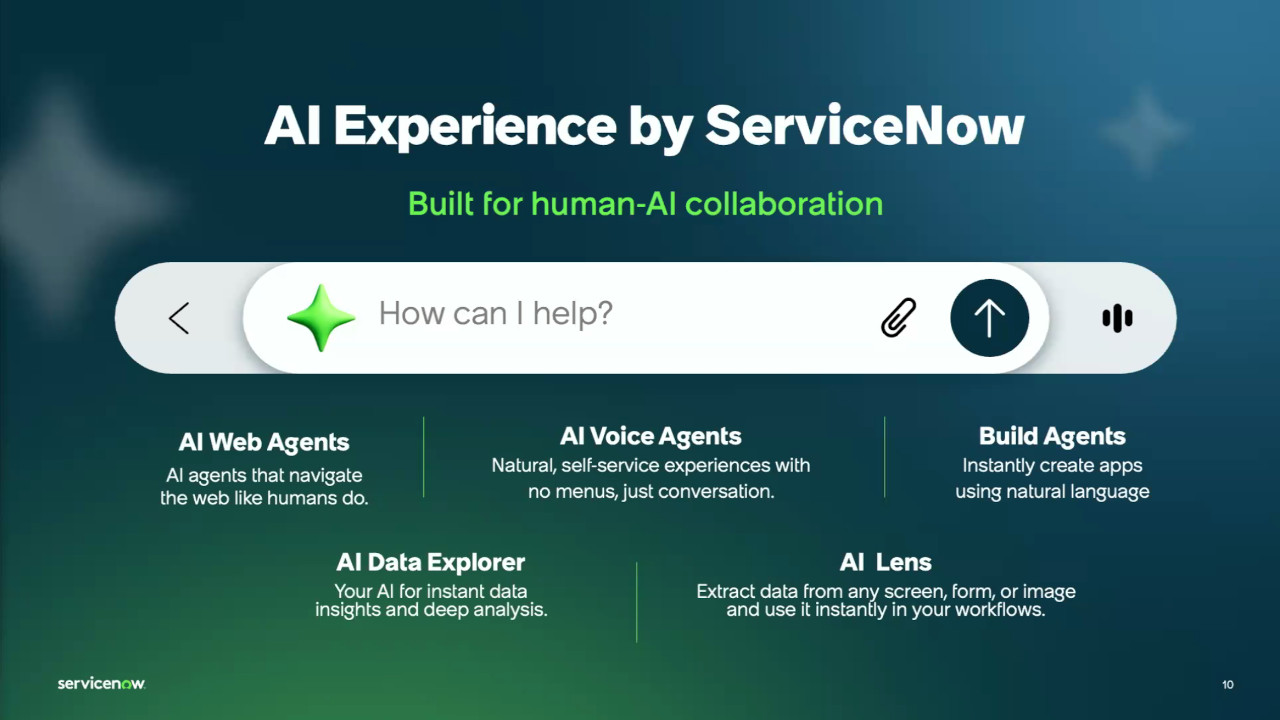 L'IA è la nuova interfaccia utente con ServiceNow AI Experience ...